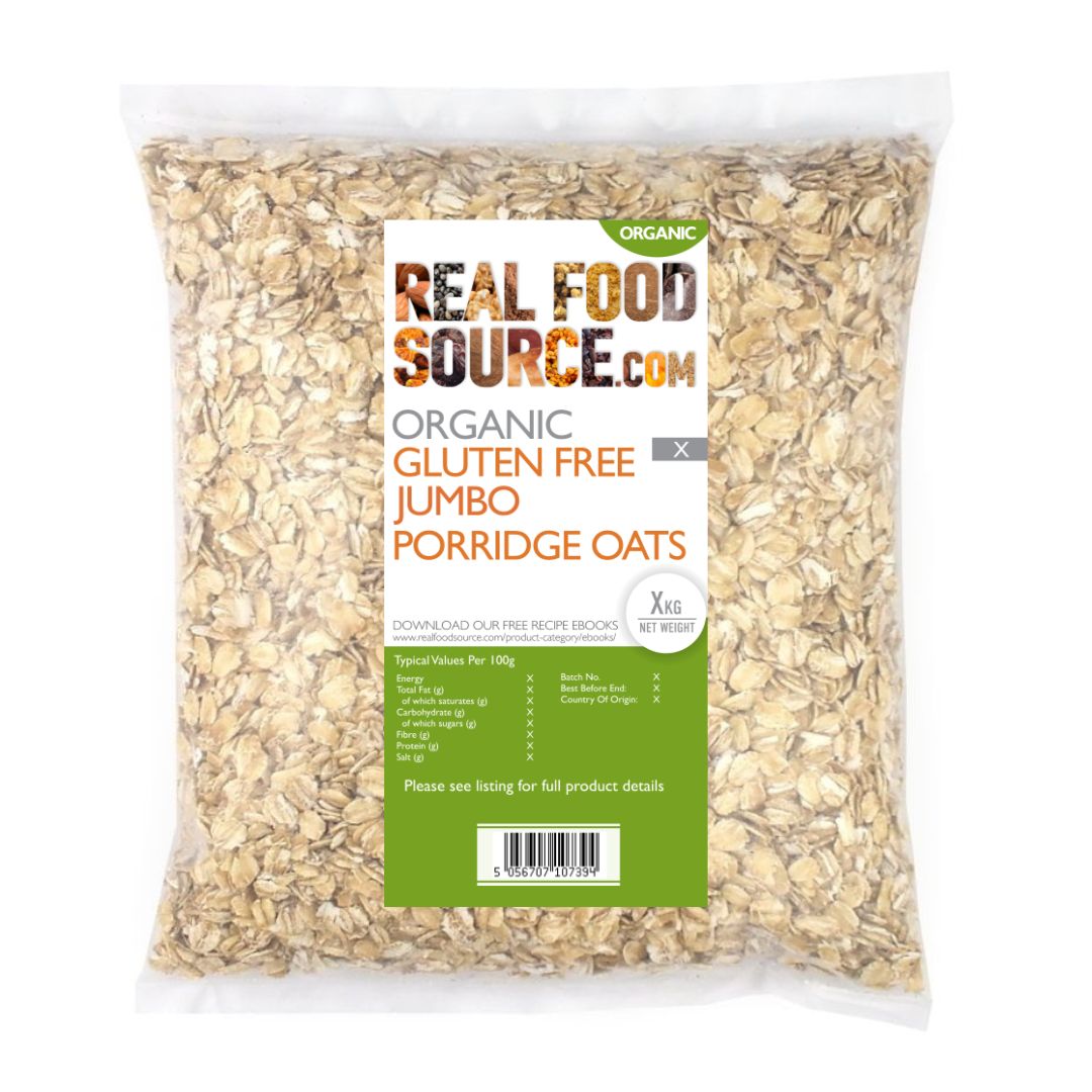 Organic Gluten Free Jumbo Porridge Oats Savvy Saver Pack 2.5kg – RealFoodSource