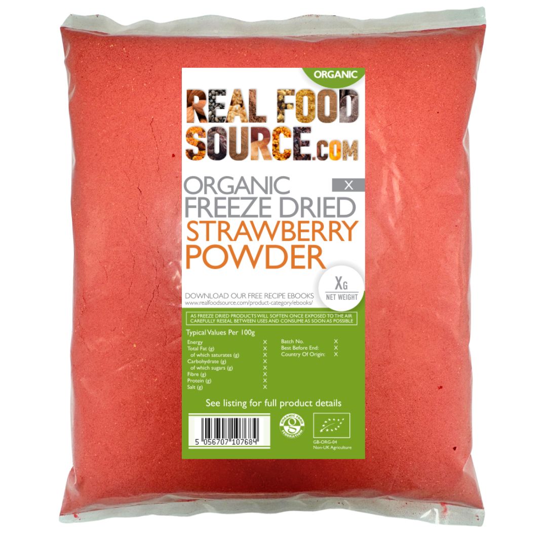 Organic Freeze Dried Strawberry Powder – RealFoodSource