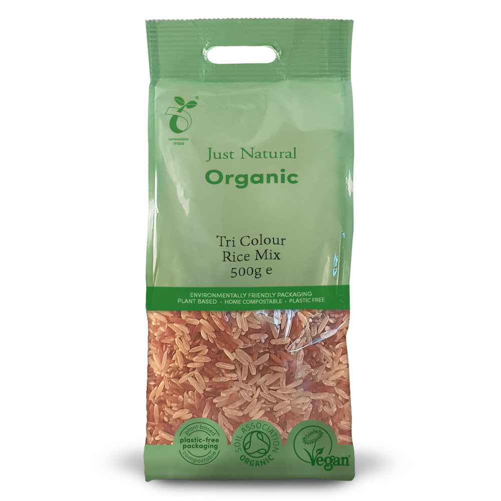 Just Natural - Organic Tri Colour Rice Mix 500g – RealFoodSource
