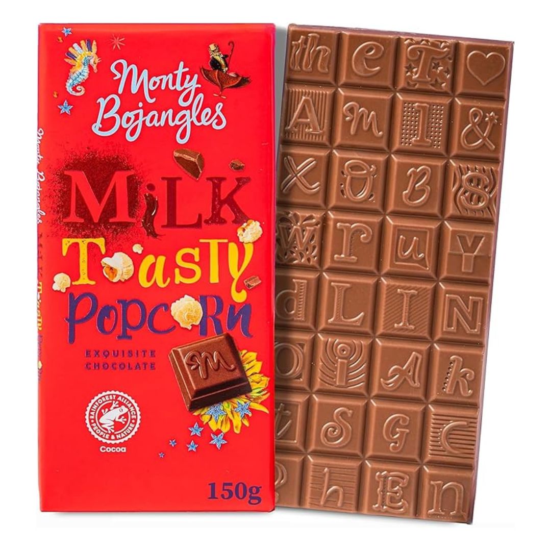 Monty Bojangles - RFA Milk Toasty Popcorn Bar 150g – RealFoodSource