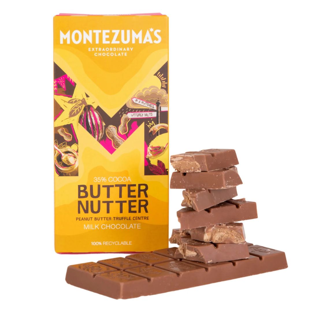 Montezuma's Butter Nutter - Milk Chocolate Peanut Butter Truffle Bar ...