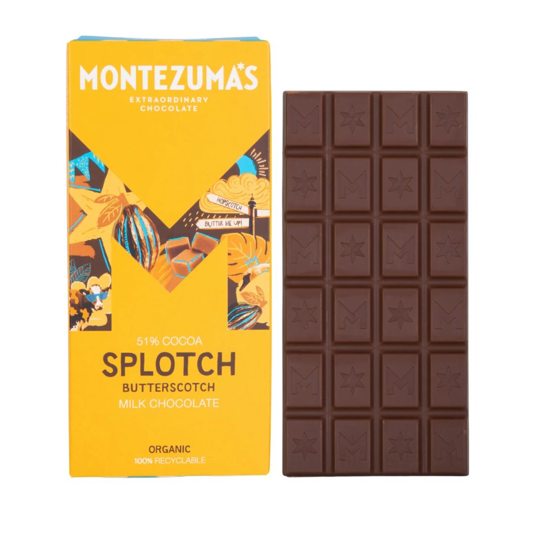 Montezuma's Splotch - 51% Milk Chocolate with Butterscotch 90g ...