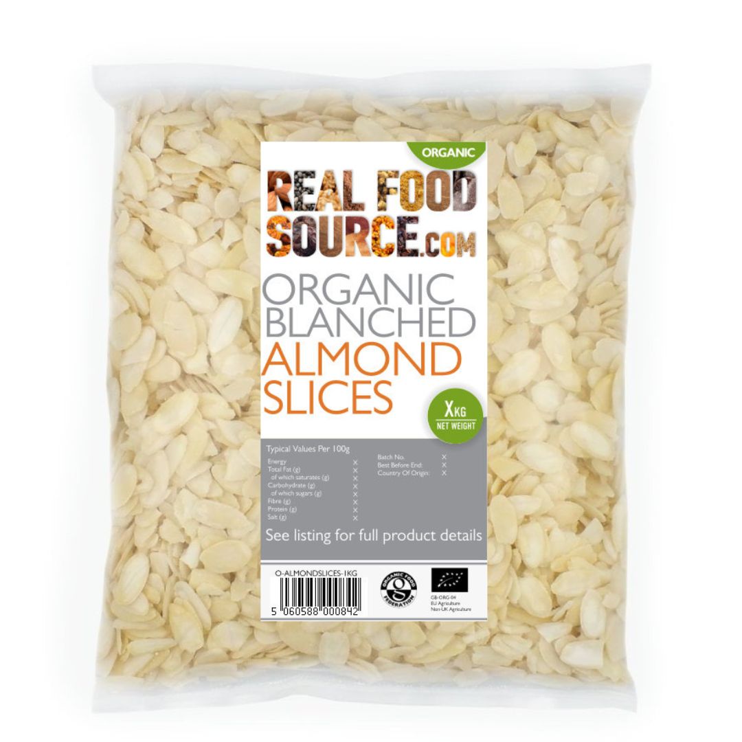 Organic Flaked Blanched Almond Slices – RealFoodSource