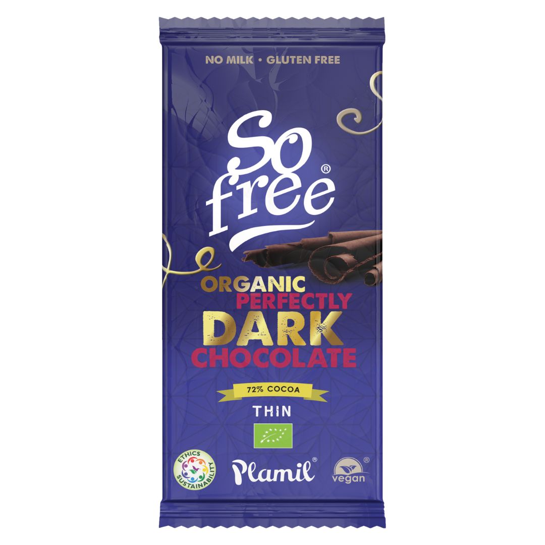 Plamil So Free Organic Perfectly Dark Chocolate Bar 80g – RealFoodSource