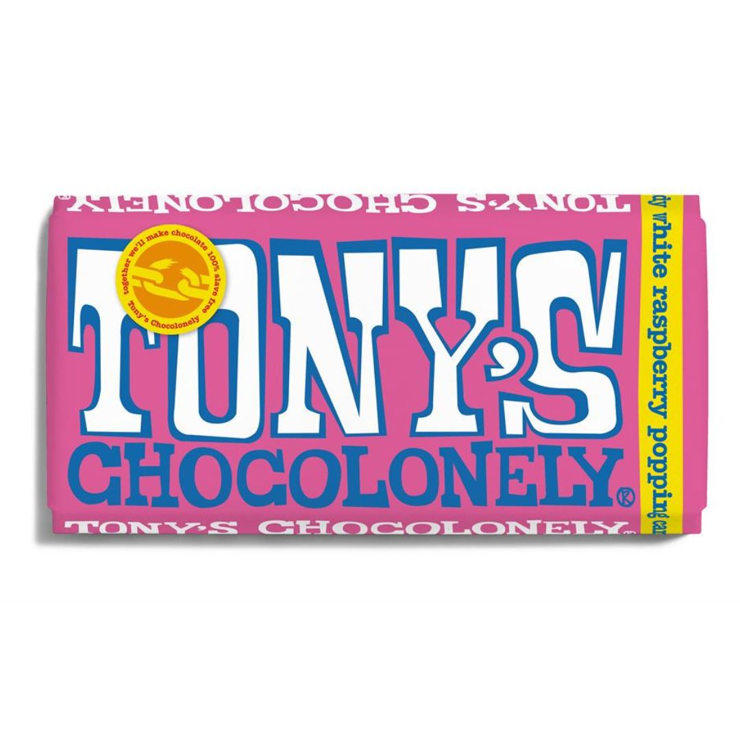 Tony's White Raspberry Popping Candy 28% Bar – RealFoodSource