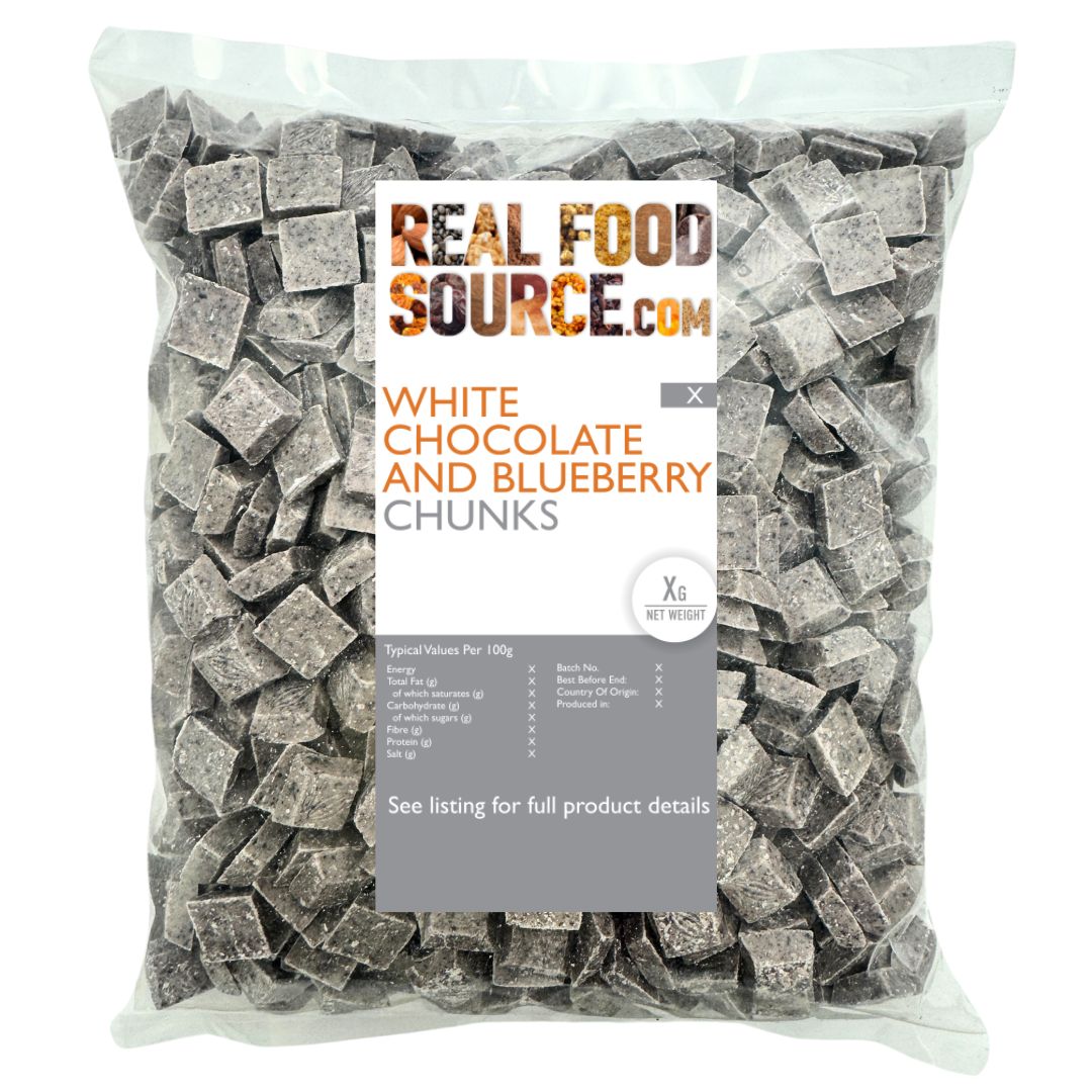 White Chocolate and Blueberry Couverture Chunks – RealFoodSource